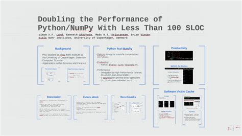 Doubling The Performance Of Pythonnumpy With Less Than 100 Sloc By
