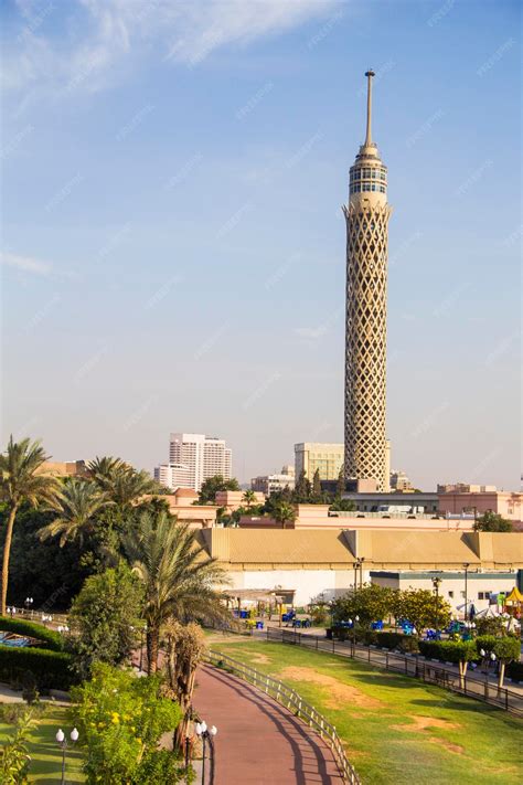 Beautiful View Of The Cairo Tower And The Nile Embankment In Cairo
