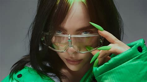 Billie Eilish In Glasses Desktop Wallpaper Billie Eilish Wallpaper K