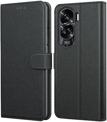 Leacckl Coque Pour Honor 90 Lite 5g Etui Protection Housse Premium En Cuir Pu Portefeuille