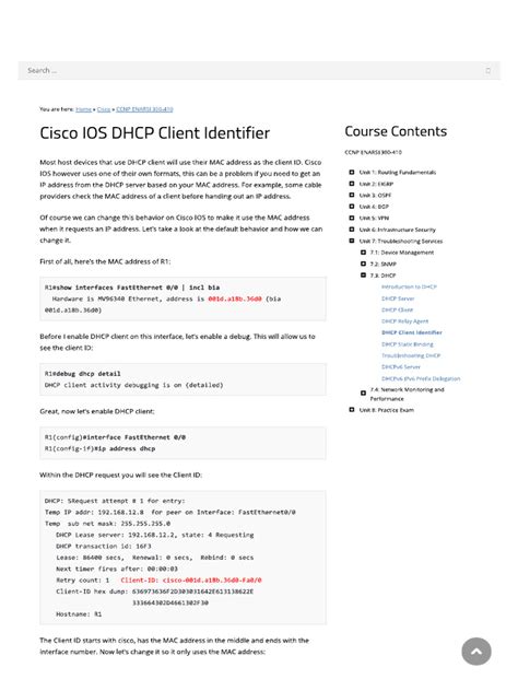 Cisco Ios Dhcp Client Identifier Pdf