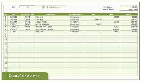 Excel Account Ledger Template At Carl Cosme Blog