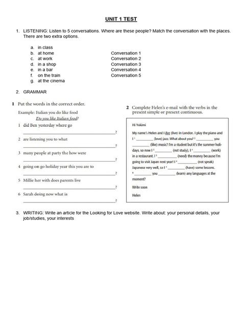 Unit 1 Test Pdf