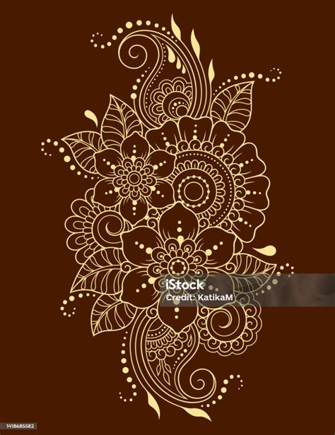 헤나 드로잉과 문신에 대한 멘디 꽃 패턴 민족 동양 인도 스타일의 장식 낙서 장식 윤곽선 손 그리기 벡터 그림입니다 0명에 대한