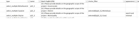 Adding Cascading Question Sets In Xlsform For Multiple Question Form