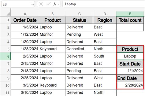 how to use countifs with date range and text in excel excel insider