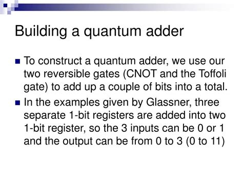 Ppt Quantum Computing The Final Presentation Powerpoint Presentation