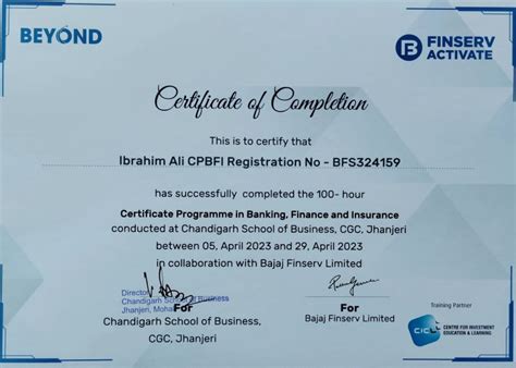 Ibrahim Ali On Linkedin Bfsi Certification Careergrowth