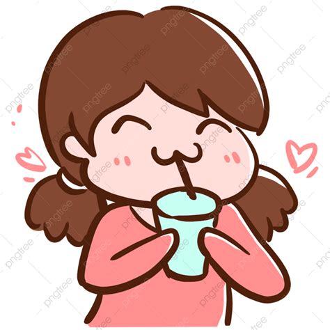 Girl Painting Clipart Png Images Hand Painted Cute Cartoon Girl Hand