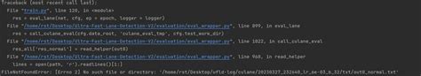 关于使用CULane数据集训练模型时报错的问题 Issue cfzd Ultra Fast Lane Detection v GitHub