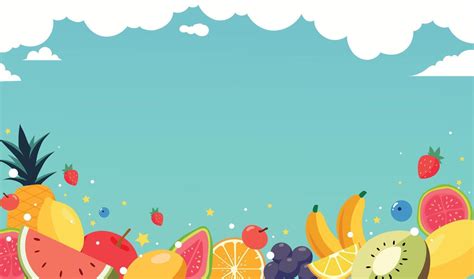 Summer Fruit Border Background With Watermelon Pineapple Banana And Orange 77905886 Vector Art