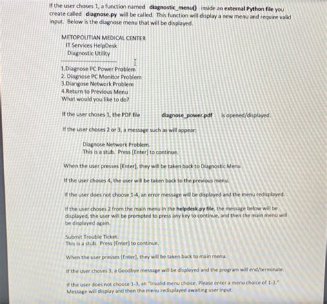 Solved Helpdesk Program 15 Pts Create A Python Program