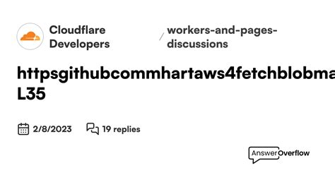 Mhartaws4fetchblobmastersrcmainjsl25 L35 Cloudflare Developers