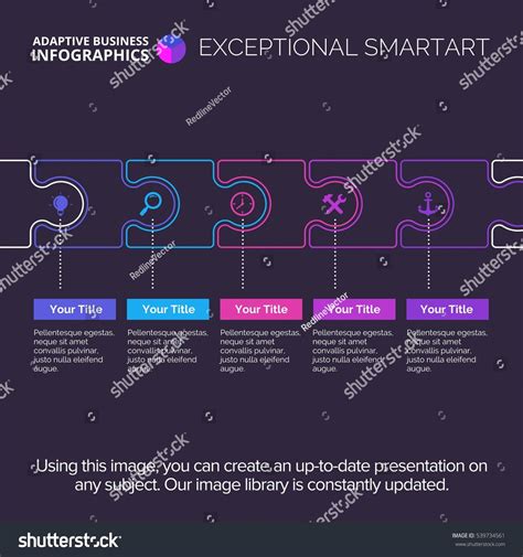Process Puzzle Diagram Template Stock Vector Royalty Free 539734561 Shutterstock