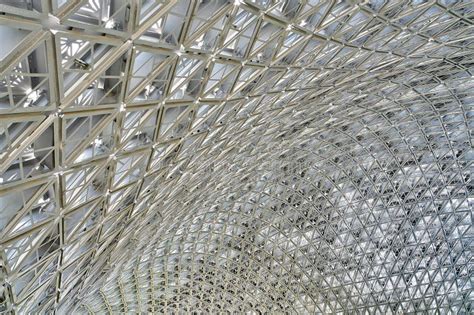 Modern Architectural Ceiling Steel Structure Stock Image Image Of Contributing Curvature