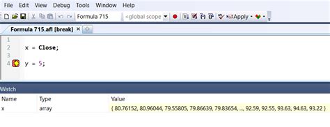 200 Bars In Debugging Mode Afl Programming Amibroker Community Forum