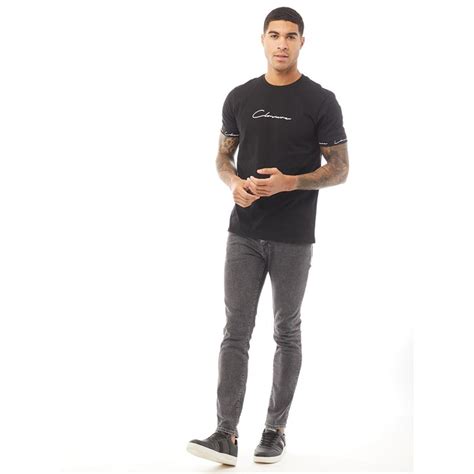 Buy Closure London Mens Hidden Band Script T Shirt Black