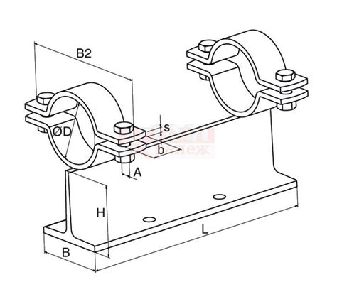 Опора хомутовая для труб fischer FMPS 25 1/2-80 гоц. сталь - купить в ...