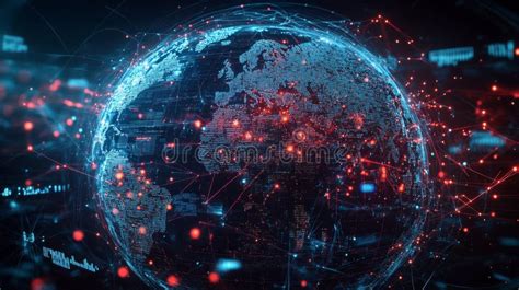 Digital Globe Network Connection Abstract Background Stock Illustration Illustration Of