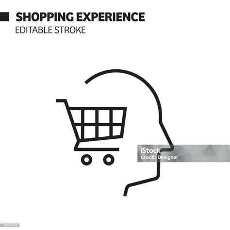 Ilustración De Icono De Línea De Experiencia De Compra Ilustración Del