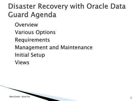 ppt disaster recovery with oracle data guard powerpoint presentation