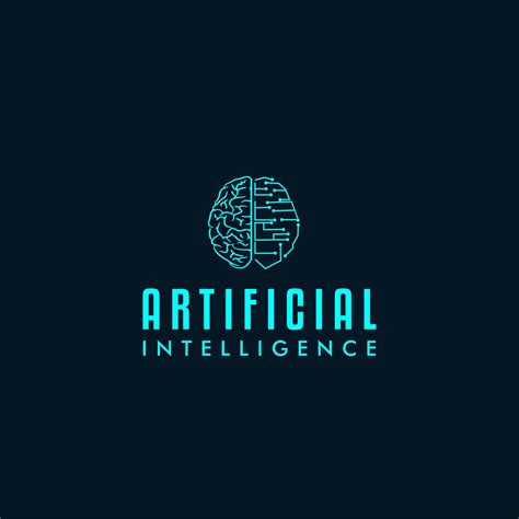 Artificial Intelligence Icon Logo Illustration Template Future Technology Human Face Head And