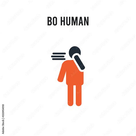 Image Vectorielle Stock Bo Human Vector Icon On White Background Red And Black Colored Bo Human