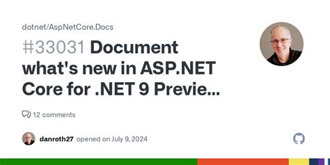 Document What S New In ASP NET Core For NET 9 Preview 7 Issue 33031