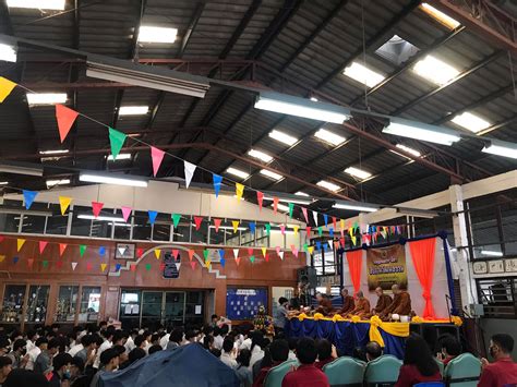 วันบุญก่อสร้าง โยธา สืบสานวัฒนธรรมและบายศรีสู่ขวัญนักเรียน นักศึกษาใหม่