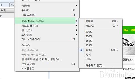 인터넷 화면크기 확대 및 축소 인터넷 글자크기 조절하는방법 네이버 블로그