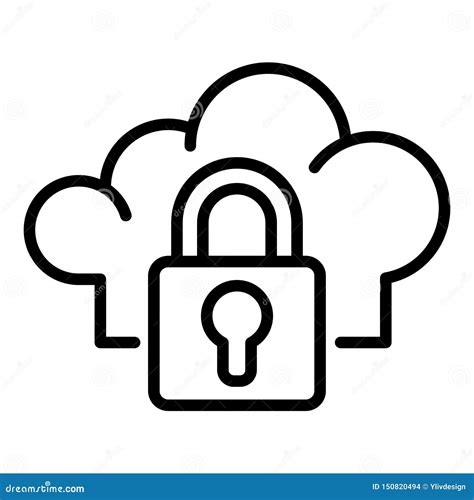 Cloud Data Firewall Icon Outline Style Stock Vector Illustration Of Error Information