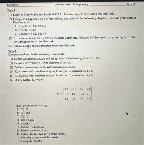 Solved Task Login To Mathworks And Lunch MATLAB Onramp Chegg