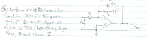 Solved M Determine The Transfor Function G S For The Given