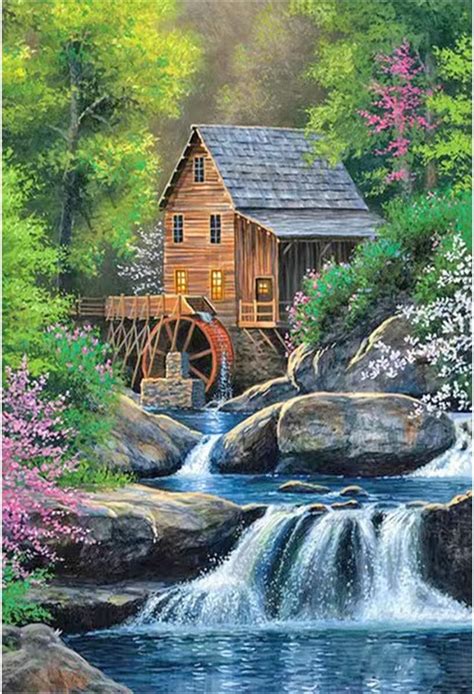 Daerle Diy Kit Pittura Diamante Paesaggio 5d Diamond Painting Kit