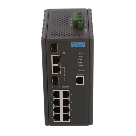 Advantech EKI 7710G 2CI AE 8 Port GbE 2 GbE Combo Full L2 Managed Ethernet Switch 40 75C