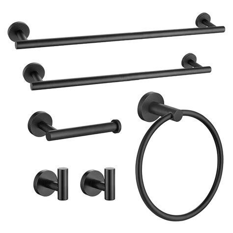 Byh Build Your Home 6 Piece Modern Bath Hardware Set With Towel Bar