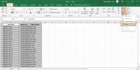 Hướng Dẫn Cách Lọc Dữ Liệu Trong Excel Một Cách Dễ Dàng