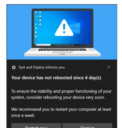 email alert when system not restarted in x weeks r sysadmin