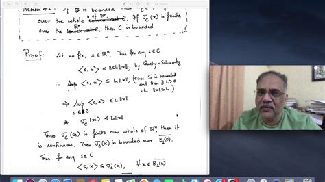 Advanced Convex Optimization Support Functions Of A Convex Set Youtube