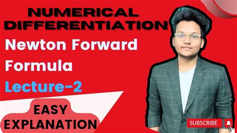 Newton Forward Difference Formula Numerical Differentiation Engineering Mathematics Youtube