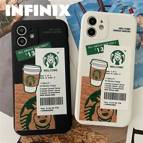 Case Starbak Starbucks Infinix Note 11 Note 12 G96 Smart 5 Smart 6