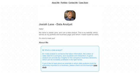 Josiah Lane Data Analyst