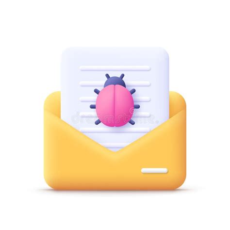 Envelope With Mail And Virus Bug Spam Alert Mail Infected Malware Email Spam Phishing Scam