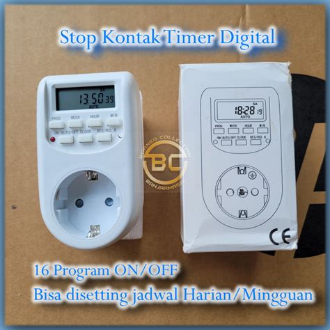 Jual Digital Timer Switch Weekly Programmable Stop Kontak Minggu 16