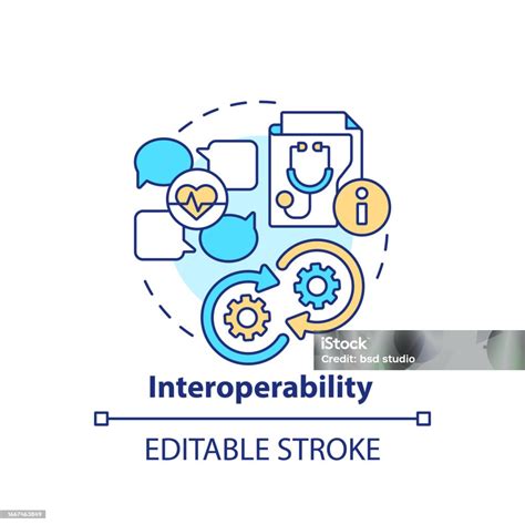 2d Customizable Thin Line Icon Interoperability Concept Stock Illustration Download Image Now