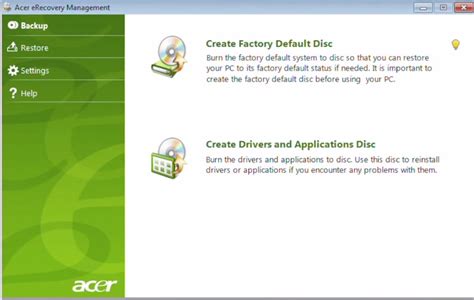 Introduction To Acer Erecovery Management Application