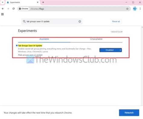show or hide tab groups icon in chrome bookmarks bar
