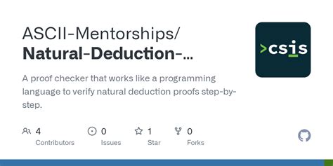 GitHub ASCII Mentorships Natural Deduction Proof Checker A Proof