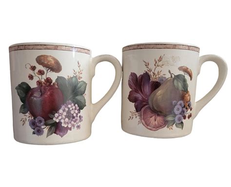 Pamela Gladding Windsor Certified International Corp Apple Mugs Cups