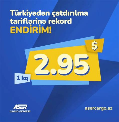 Türkiyədən çatdırılmada Rekord Endirim Kampaniyası Ruslan Rustamov